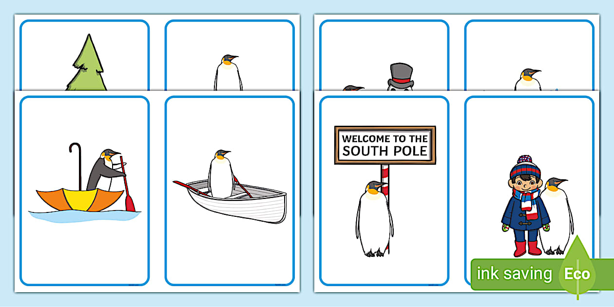 Where is the Penguin? Positional Language KS1 Picture Cards