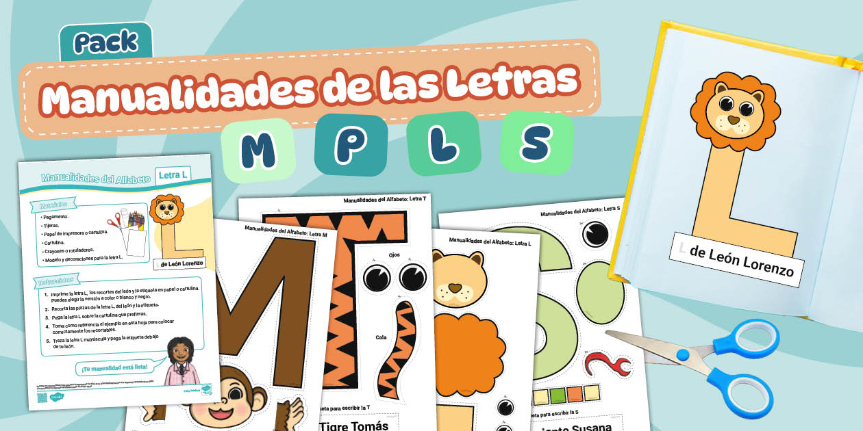 Lectoescritura | Manualidades | M, L, S, T - Twinkl