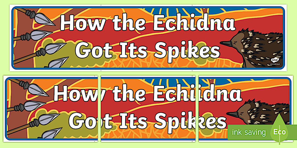 QLD How The Echidna Got Its Spikes Display Banner - Twinkl