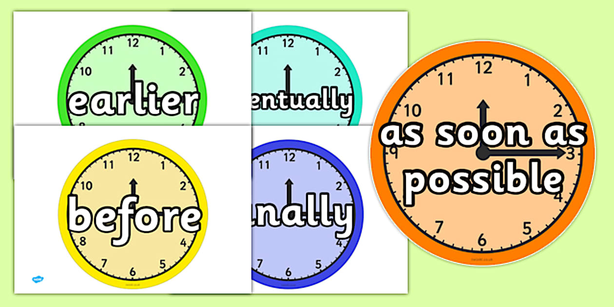Time Conjunctions Display Posters | Twinkl (Teacher-Made)
