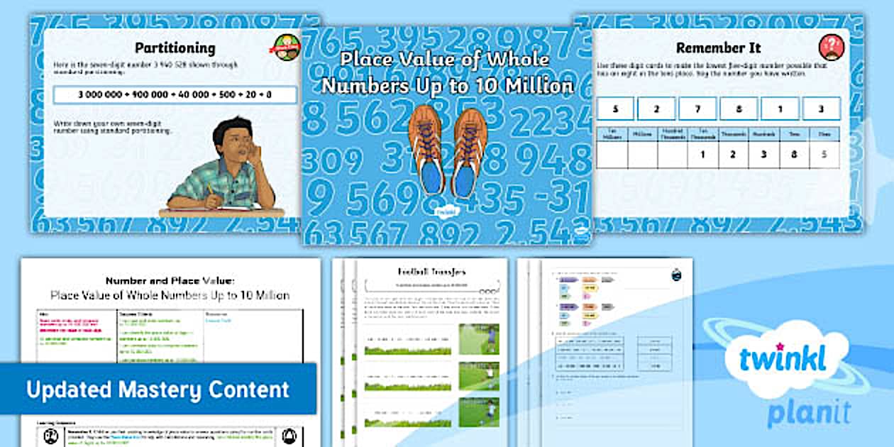 Y6 Place Value Whole Numbers Up to 10 Million Maths Lesson