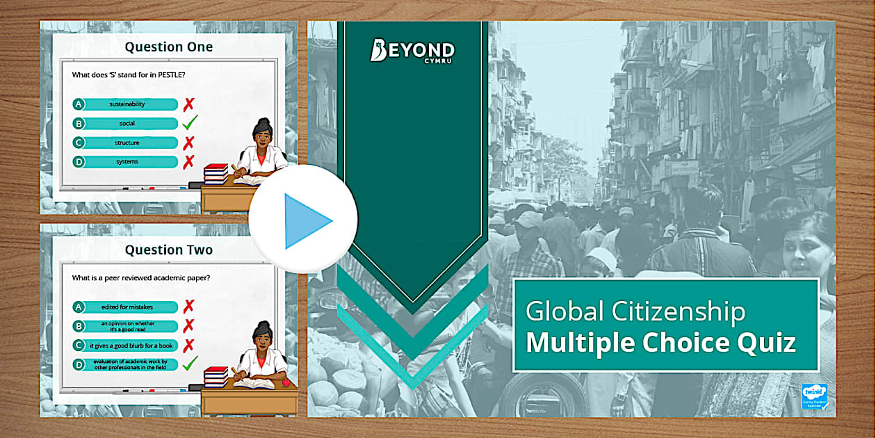 Global Citizenship: Multiple Choice Quiz (teacher made)