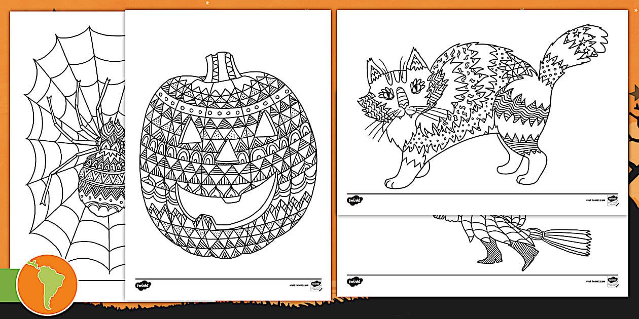 Halloween - Hojas de colorear (teacher made) - Twinkl