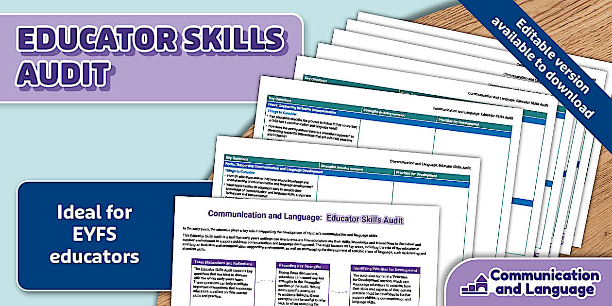 Educator Skills Audit: Communication and Language | Twinkl