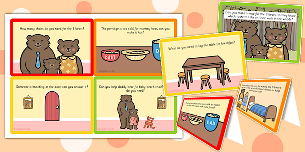 Challenge Cards Goldilocks Role Play - Twinkl