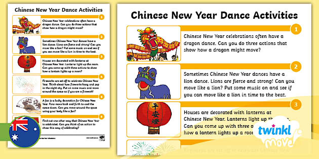Move PE Y1-2 Dance: Chinese New Year: Home Learning Tasks
