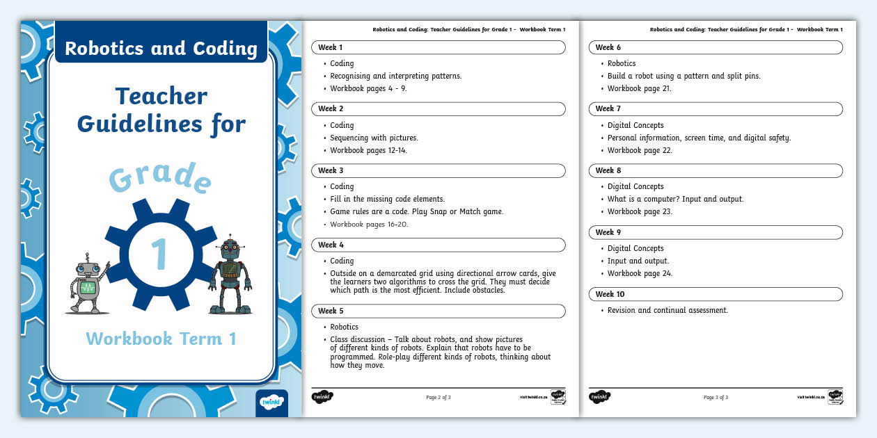 Robotics and Coding Teacher Guidelines Grade 1 Term 1