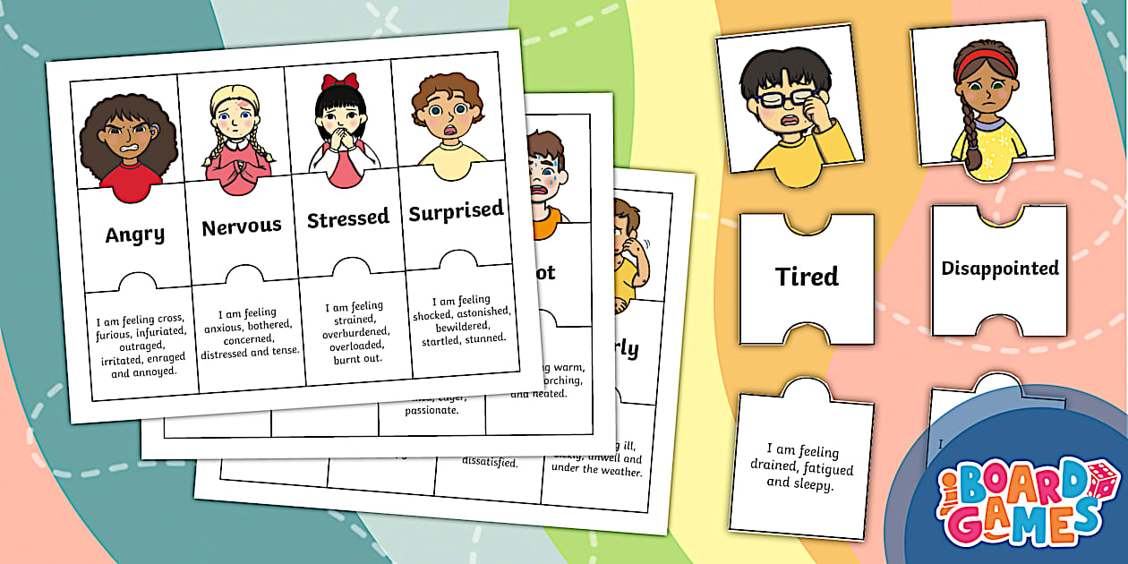 Emotions and Feelings Puzzle for Children's Mental Health