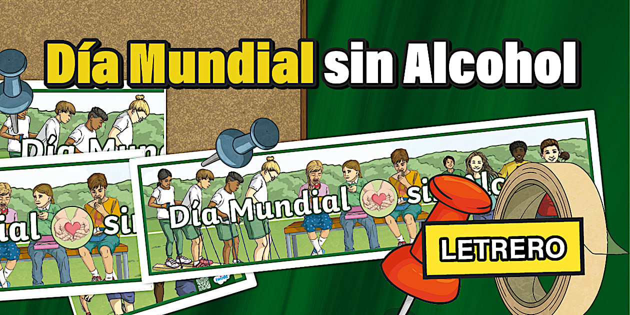 Letrero Por una vida sana y sin alcohol