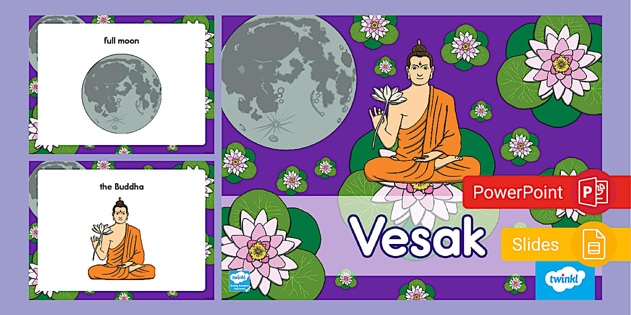 Vesak Words and Pictures PowerPoint & Google Slides