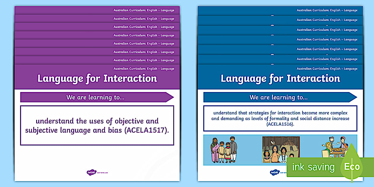 Language Content Descriptions: Language for Interaction Display Posters