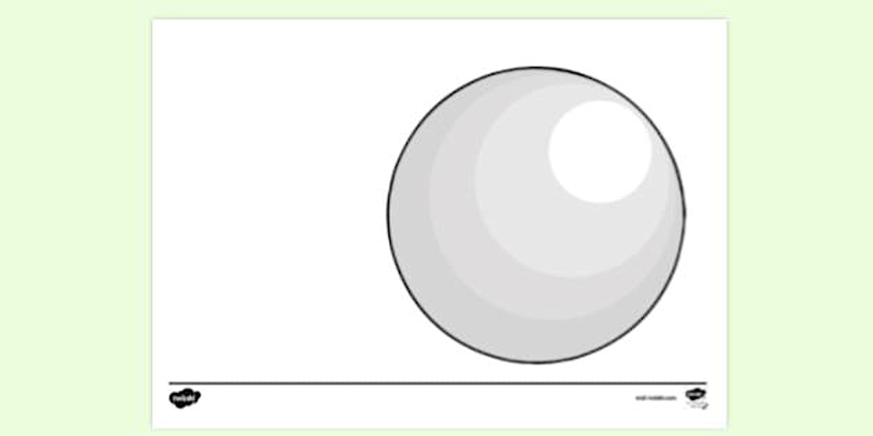 Sphere Colouring Sheet (Teacher-Made) - Twinkl