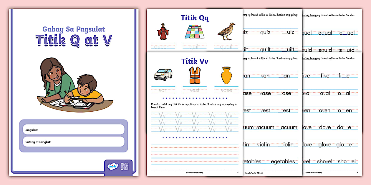 Pagsulat Ng Titik Q at V | Philippines | Twinkl - Twinkl