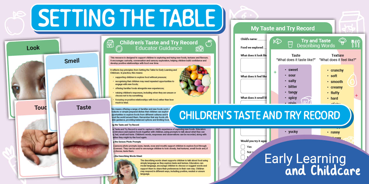 Setting the Table - Children's Taste and Try Record