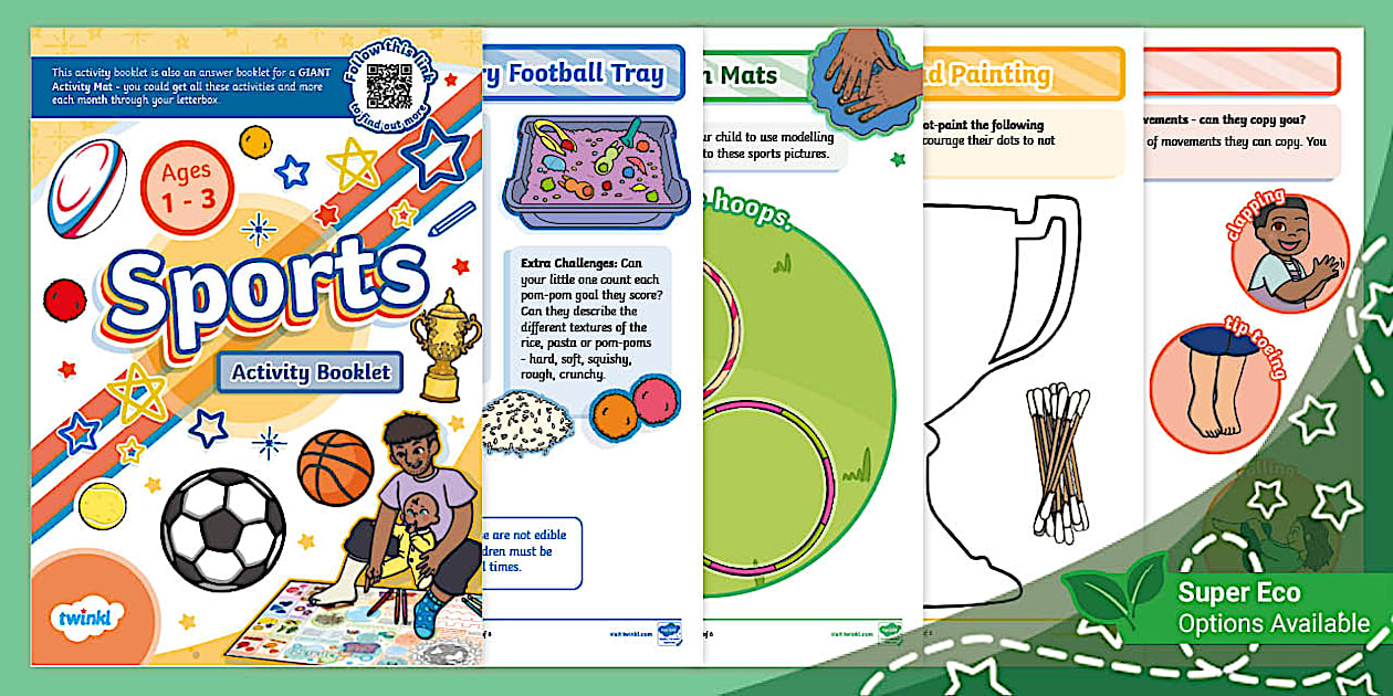 Sports Activity Booklet Ages 1 to 3 Years - Twinkl