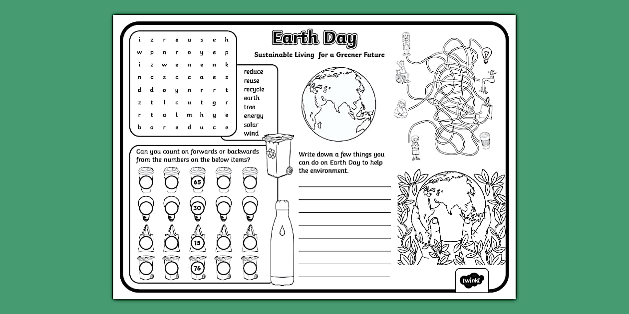 Singapore Earth Day Activity Mat (Teacher-Made) - Twinkl