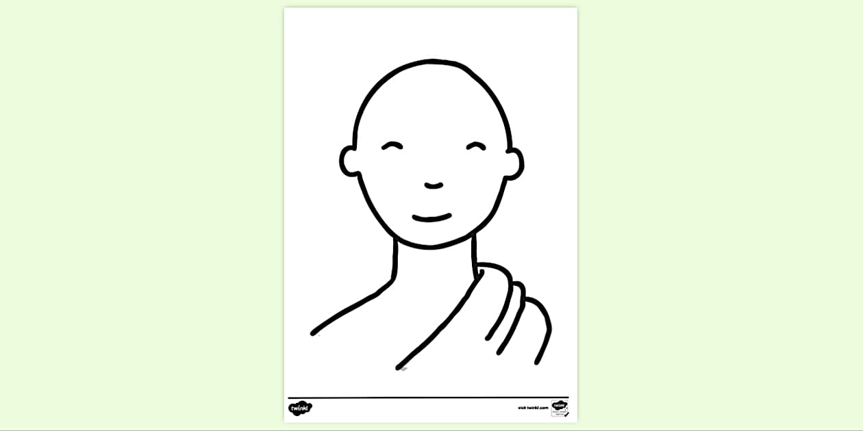 Boy With a Shaved Head Colouring Page | Twinkl Resources