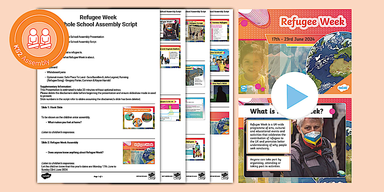 Refugee Week Whole School Assembly Pack (teacher made)