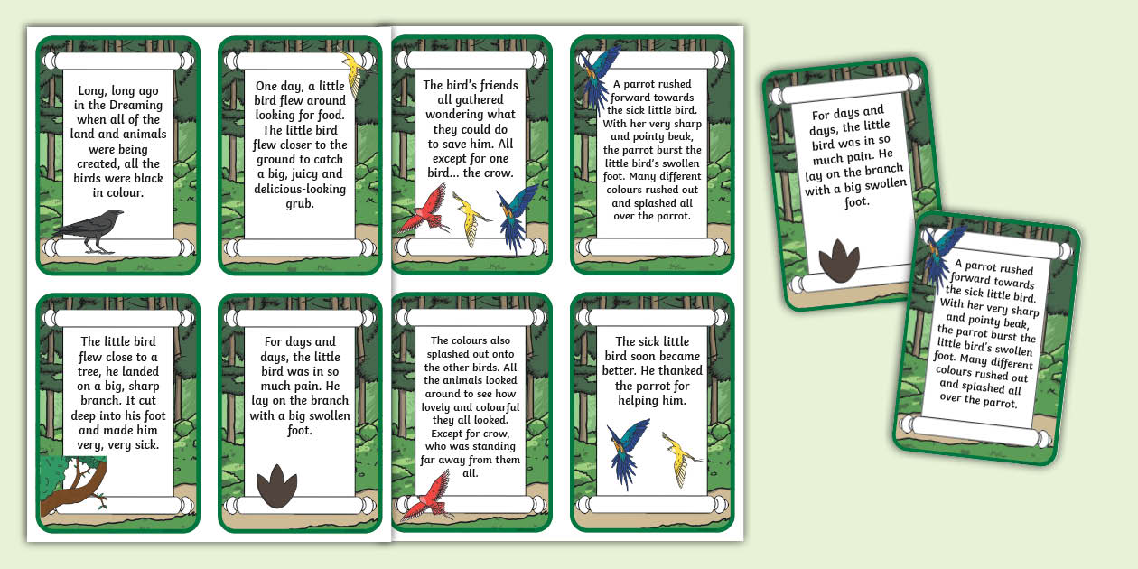 How the Birds Got Their Colours Freeze Frame Drama Flashcards