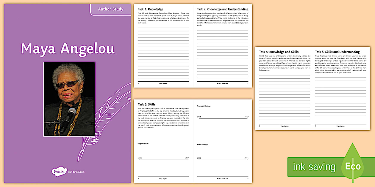 Maya Angelou About the Author (Hecho por educadores)