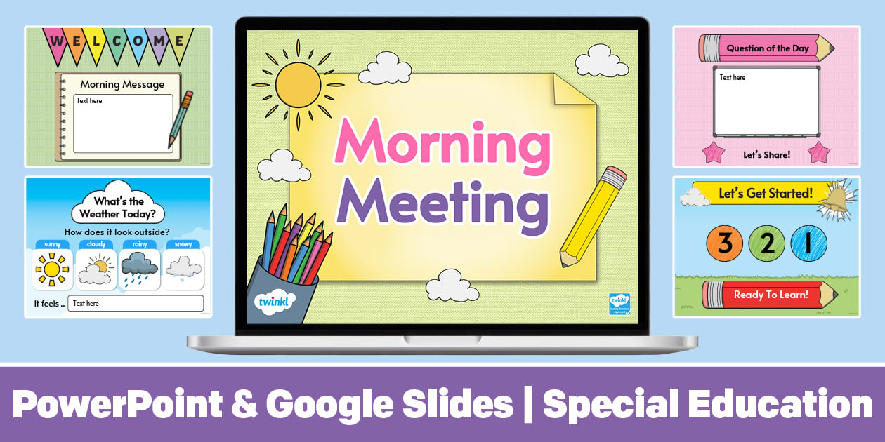 Editable Morning Meeting PowerPoint & Google Slides