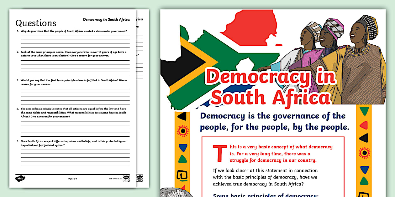 Democracy in South Africa - Activity Sheet