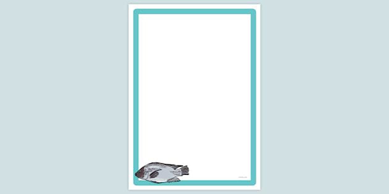 Simple Blank Detailed Fish Page Border | Twinkl