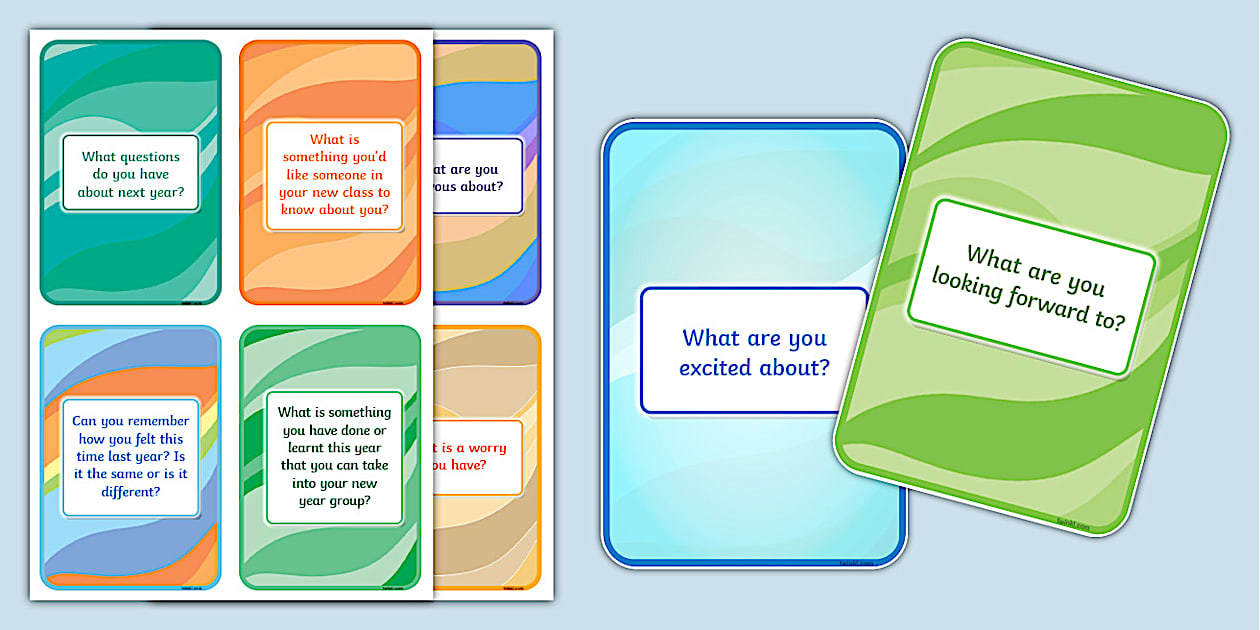 Moving Up Question Cards (teacher made) - Twinkl