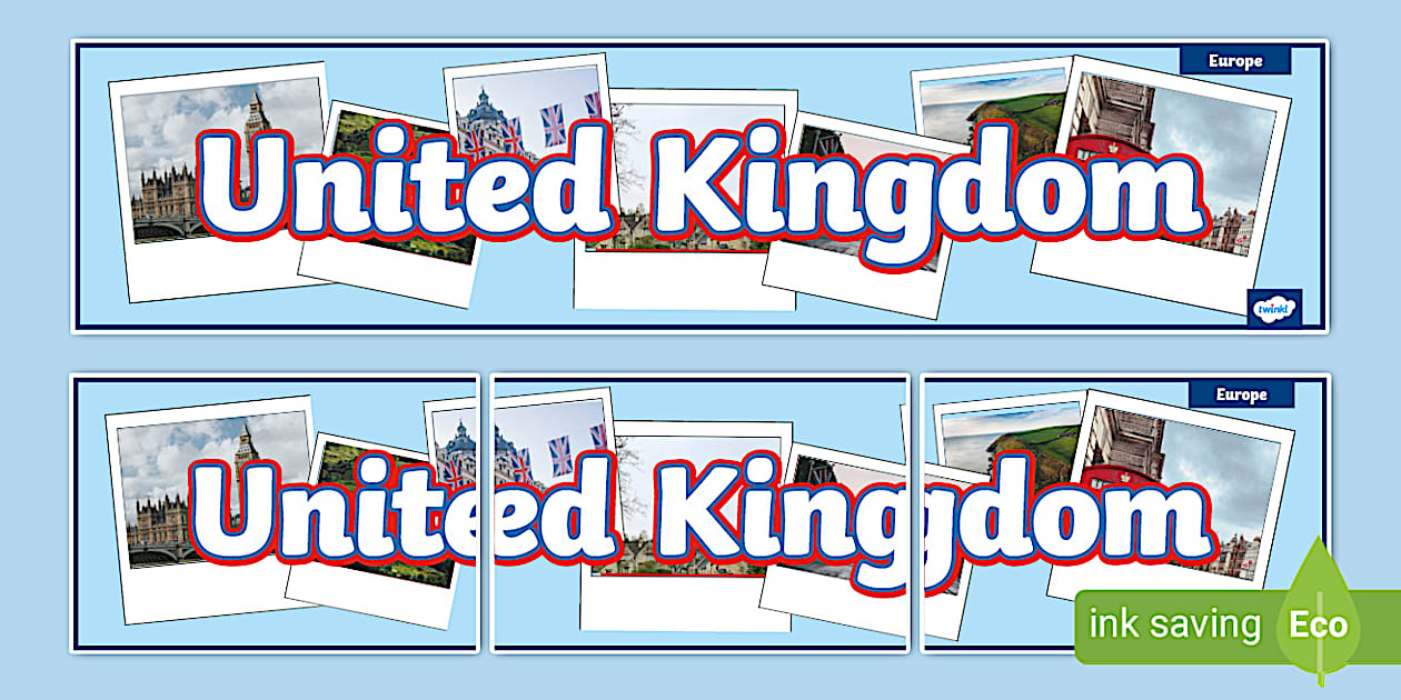 United Kingdom KS2 Display Banner - Around the World - Twinkl