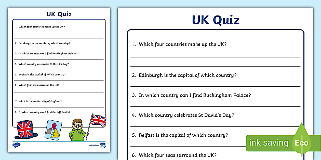 UK Facts Quiz - United Kingdom Quiz KS2 | Twinkl | Geography