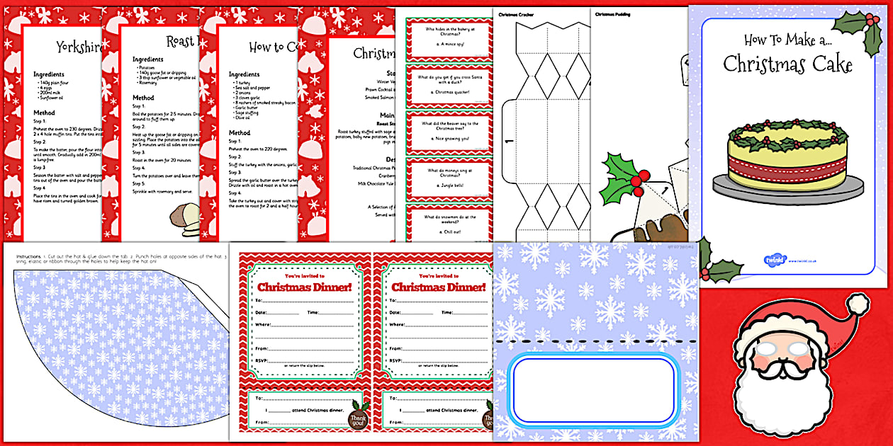 Mrs Claus Christmas Dinner Role Play Pack (teacher made)