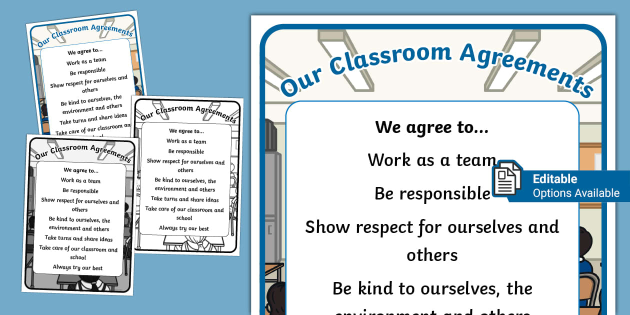 * NEW * Our Classroom Agreements Display Poster - Twinkl