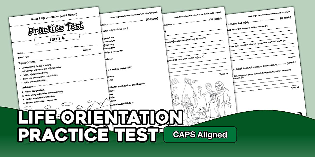 Grade 8 - Life Orientation - Term 4 - Practice Test (CAPS Aligned)