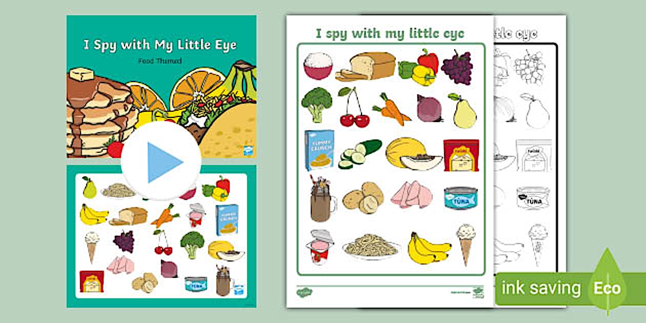 Food Themed I Spy With My Little Eye Activity (teacher made)
