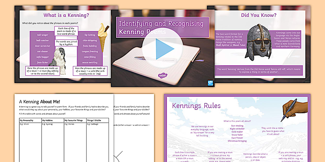 Recognising Kenning Poems Lesson Pack (teacher made)