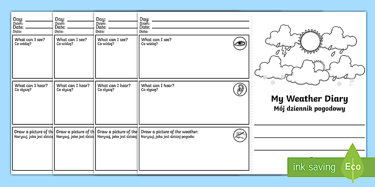 My Weather Diary English/Polish (teacher made) - Twinkl