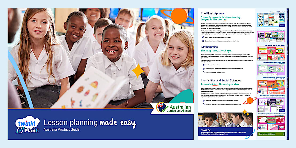 FREE! - Free PlanIt Australia Product Guide (teacher made)