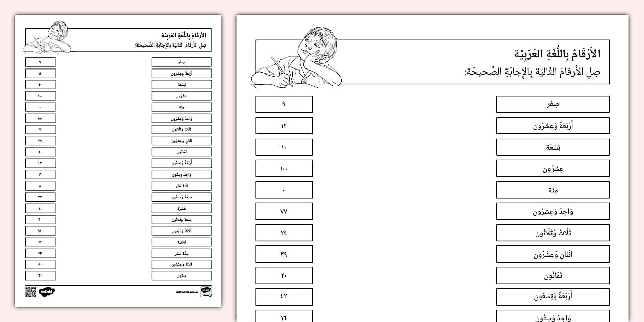 الأرقام باللغة العربية - Twinkl