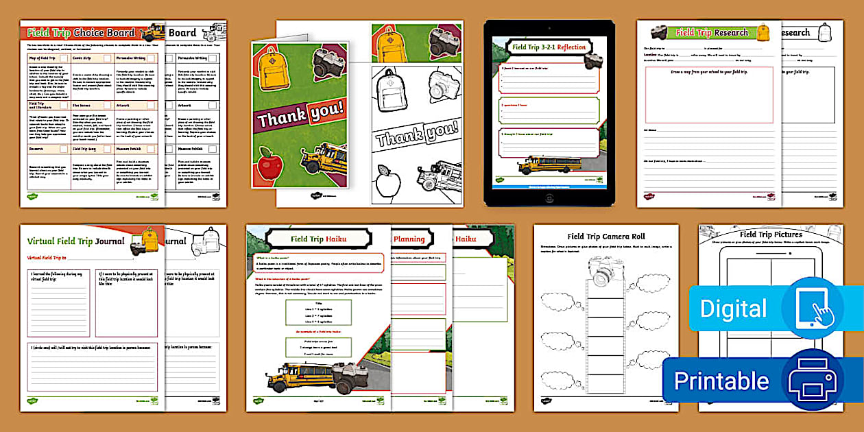 Field Trip Activity Pack for 3rd-5th Grade (teacher made)