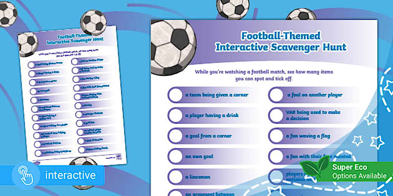 Interactive Football Scavenger Hunt | Parents Ages 7-11