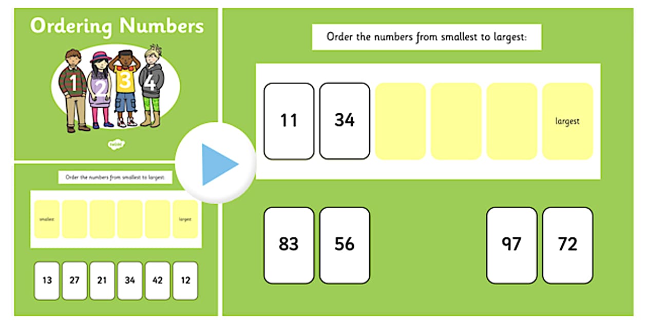 Ordering 2-Digit Numbers SMARTBoard (Teacher-Made) - Twinkl
