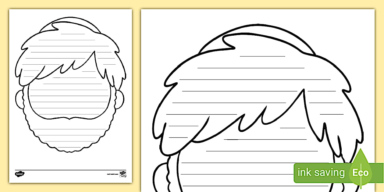 Jesus Writing Template (Teacher-Made) - Twinkl