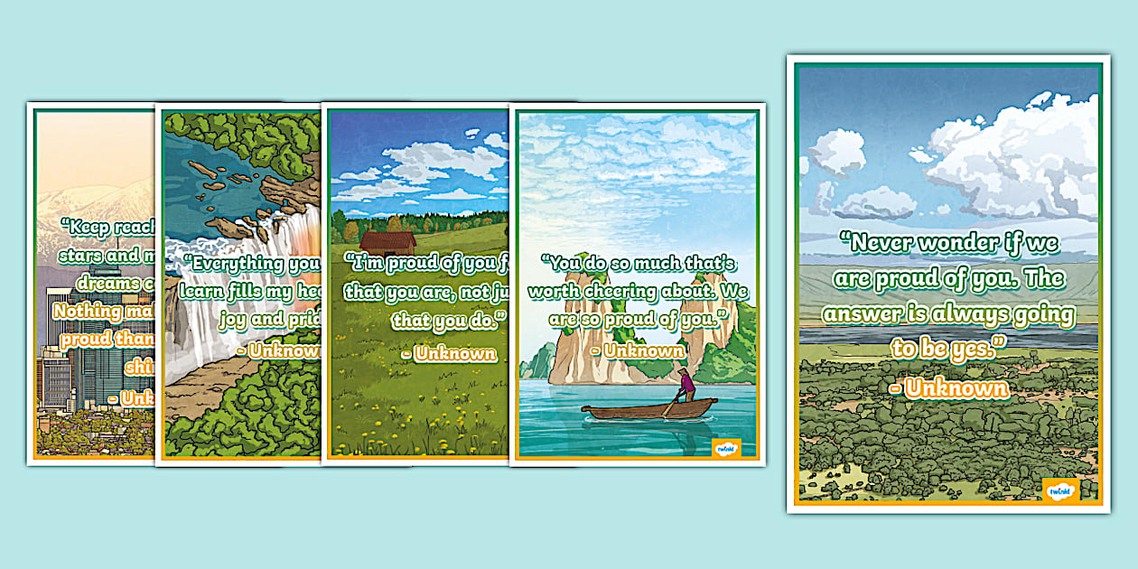 Proud of You Display Poster Pack (Teacher-Made) - Twinkl