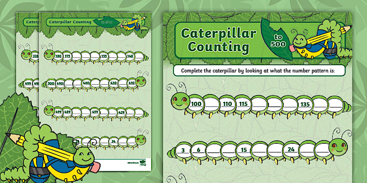 Grade 3 Number Patterns: Caterpillar Counting up to 500