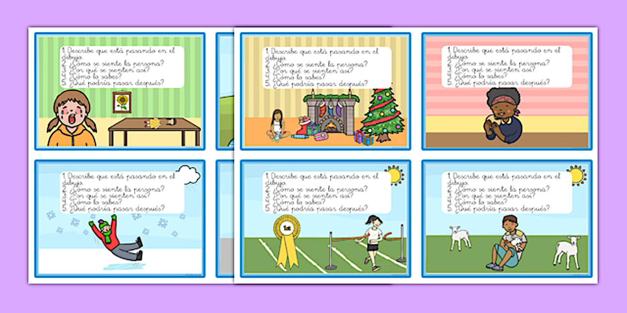 Tarjetas de inferencia Spanish-Spanish - Twinkl