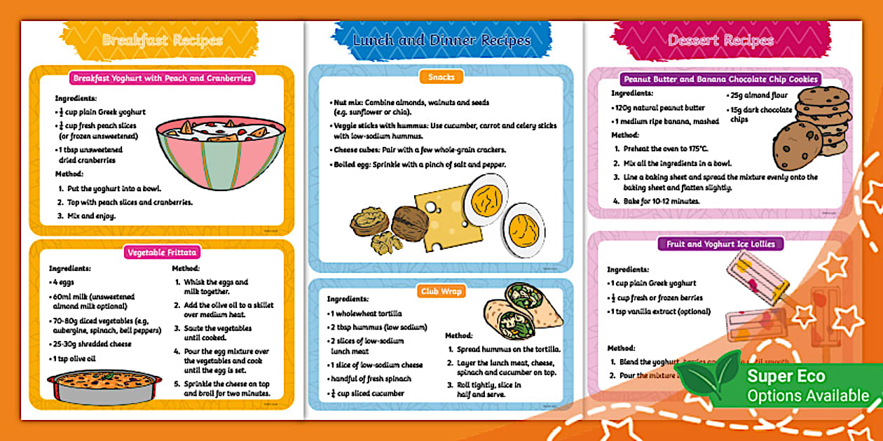 Diabetic Friendly Recipes for Kids (teacher made) - Twinkl