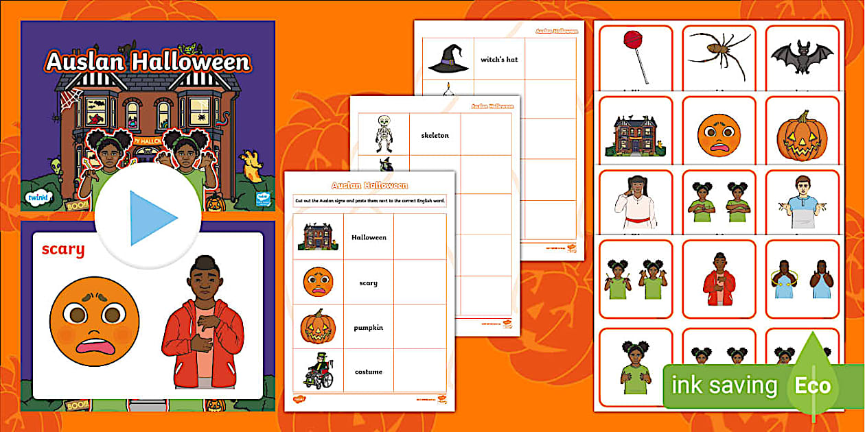 Auslan Halloween Pack (teacher made) - Twinkl