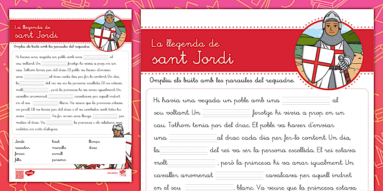 Fitxa d'activitat: La llegenda de sant Jordi - Català