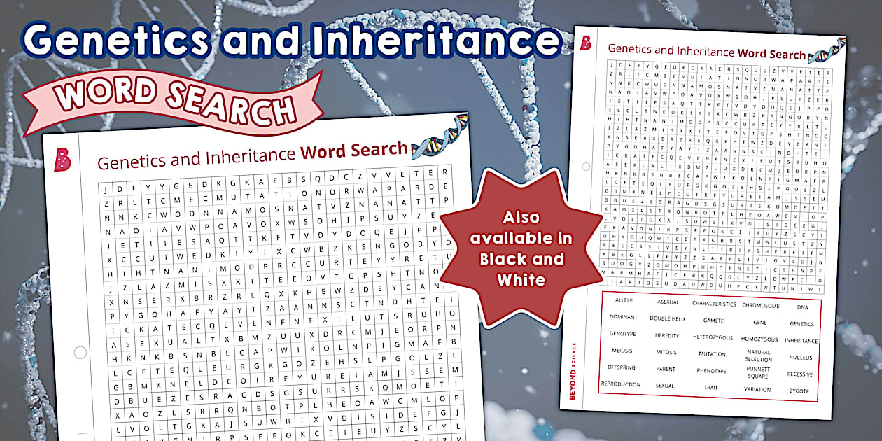 Genetics and Inheritance Word Search (teacher made) - Twinkl