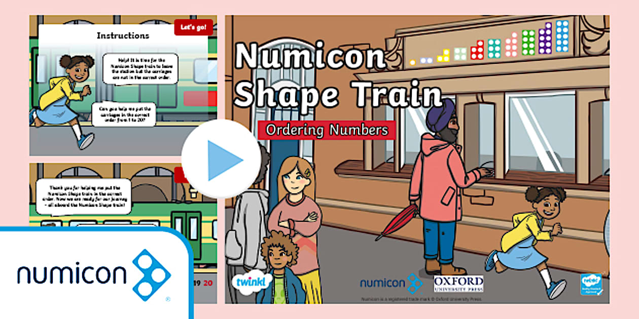 👉 Interactive Numicon PowerPoint - Order the Train 1-20